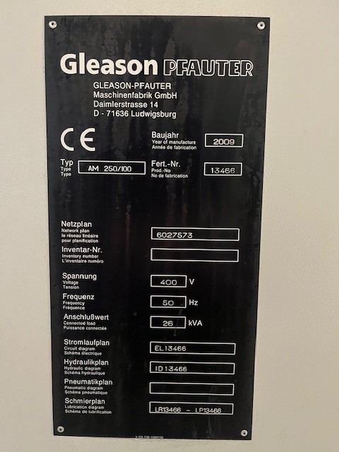 CNC Gear Shaping Machine - GLEASON AM250/100 - PLI International